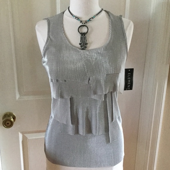 Elementz | Tops | Elementz Petite Silver Top | Poshmark